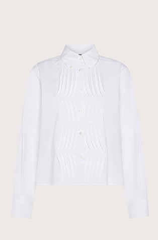 Bombažna srajca s plisiranim vstavkom | SEVENTY | emporium.si