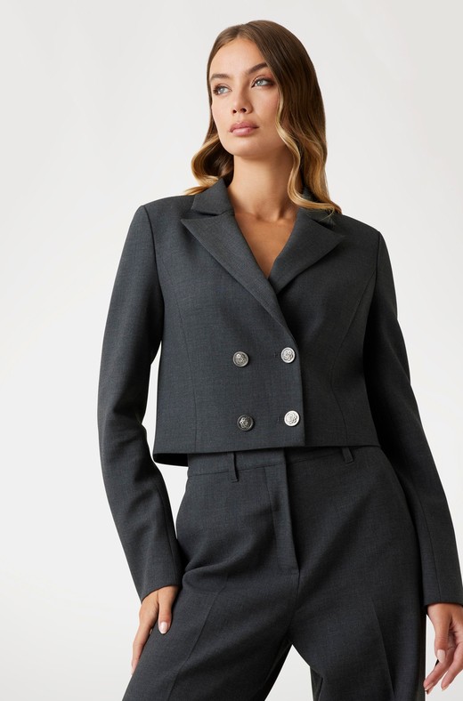 Cropped suknjič iz flanelaste tkanine | GUESS | emporium.si