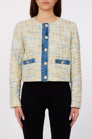 Buklé suknjič z detajli iz denima | LIU JO | emporium.si