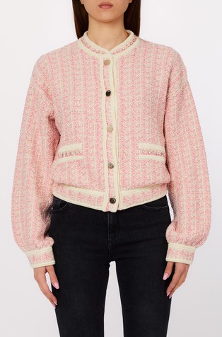 Pletena jakna z okrasnimi kamenčki | LIU JO | emporium.si