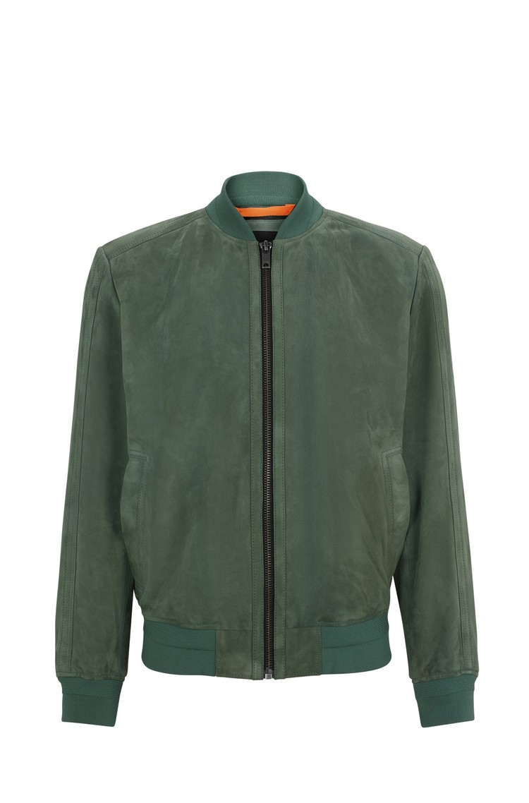 BOSS Suede bomber jacket | Emporium