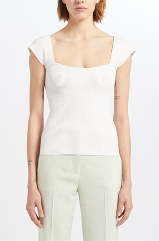 Rebrast top iz viskozne mešanice | MARELLA | emporium.si