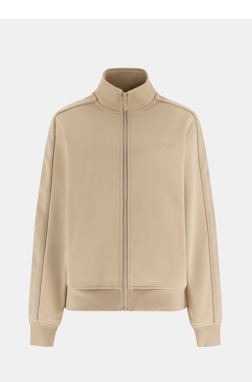 Logo band full-Zip sweatshirt with rhinestones | GUESS | emporium.si